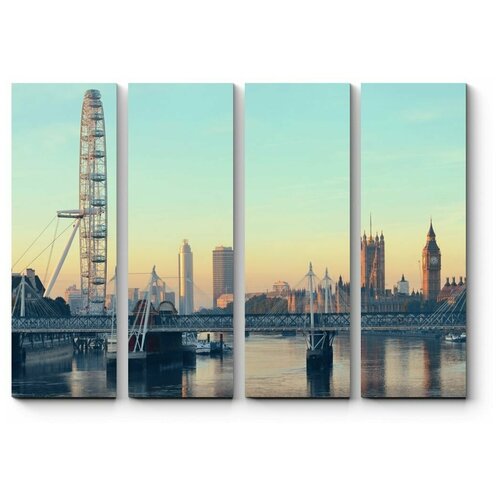 Модульная картина Чудесная панорама Лондона 150x113