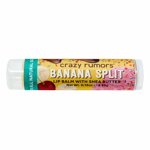 Crazy Rumors Бальзам для губ Banana Split Lip Balm с ароматом Банановый Десерт, 4.25 г