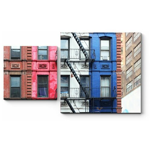 Модульная картина Здание и лестница в Нью-Йорке50x30