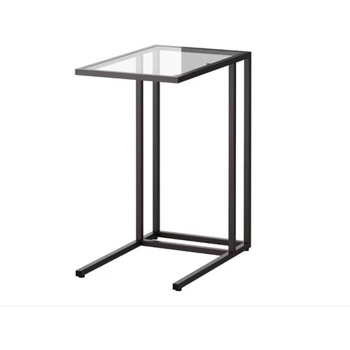 Подставка для/ноутбука, черно-коричневый/стекло 35×65 СМ IKEA VITTSJÖ
