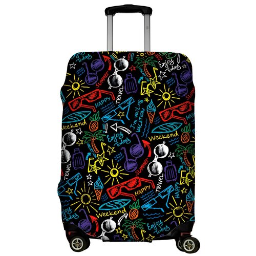 Чехол для чемодана LeJoy, размер L, красный, голубой