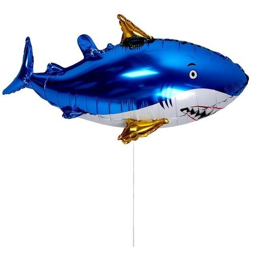 Шар фольгированный 31" "Зубастая акула" (5 шт)