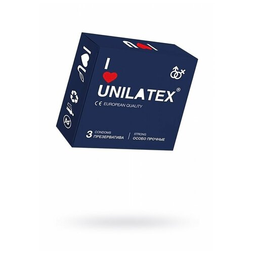 Ультрапрочные презервативы (0,1 мм) Unilatex Extra Strong 3шт