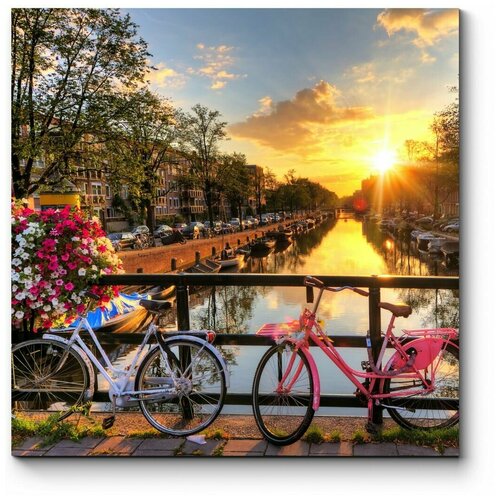 Модульная картина Прекрасный закат в Амстердаме 60x60