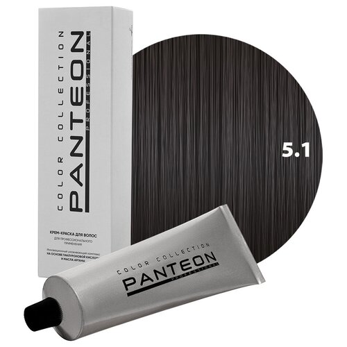 Panteon Color Collection Стойкая крем-краска для волос для профессионального применения, 5.1 тёмно-русый пепельный, 100 мл