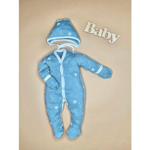 Комплект одежды Jolly Baby, размер 62, голубой, бирюзовый
