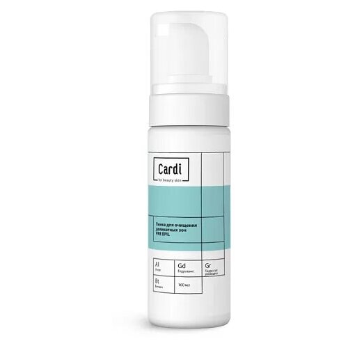Cardi, PRE EPIL - пенка для очищения деликатных зон (гидролат ромашки, алоэ, гидрованс), 160 мл