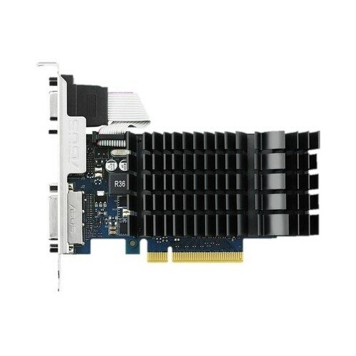 Видеокарта ASUS GeForce GT730 2GB DDR3 (GT730-SL-2GD3-BRK-EVO ) 902(927)/1800MHz DVI-D, HDMI, DSUB