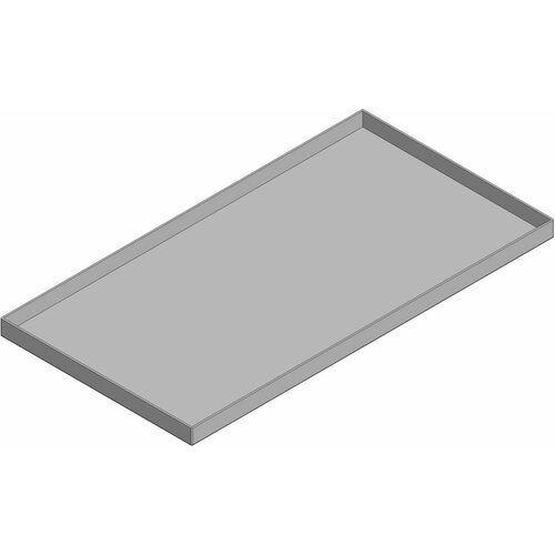 Поддон пластиковый 62х58х4 см из полипропилена, серый (ППН3/58624)