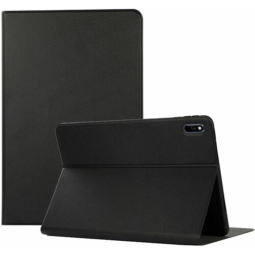Чехол для планшета Huawei MatePad 2022/2021 10.4 дюйма (BAH4-W09/L09), кожаный, трансформируется в подставку (черный)