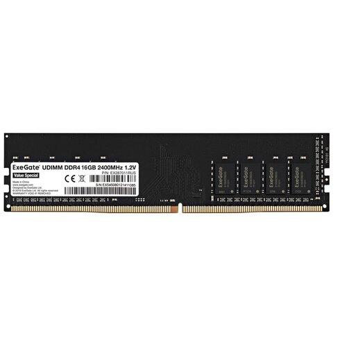 Оперативная память ExeGate 16 ГБ DDR4 2400 МГц DIMM CL17 EX287011RUS