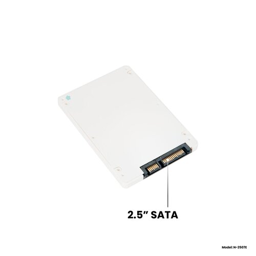 Адаптер-переходник для установки SSD M.2 SATA (B+M key) в пластиковый белый корпус (бокс) 2.5" SATA, NFHK N-2507E