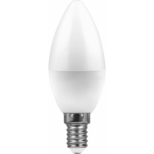 Лампа светодиодная LED 9вт Е14 дневной матовая свеча | код. 25800 | FERON (40шт. в упак.)