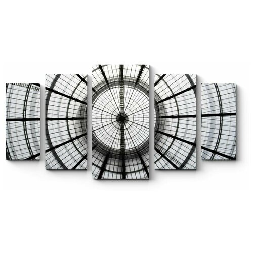 Модульная картина Круглый стеклянный потолок 210x116