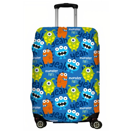 Чехол для чемодана LeJoy, размер M, оранжевый, голубой