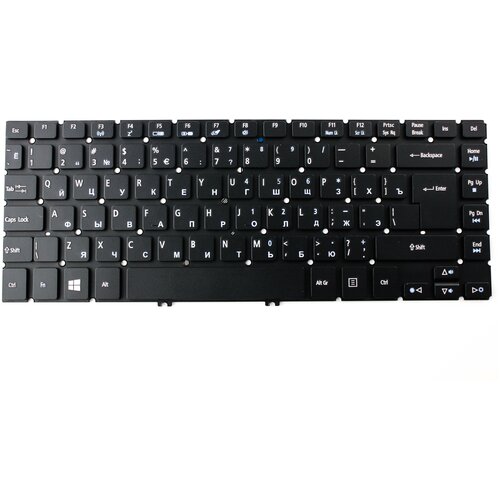 Клавиатура для ноутбука Acer Aspire M3-481T черная без рамки