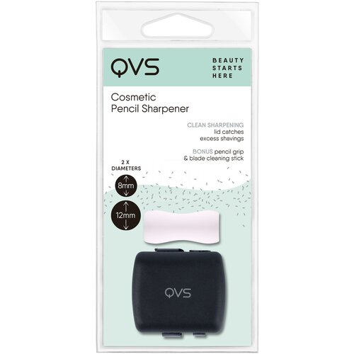 Точилка для косметических карандашей QVS, черный