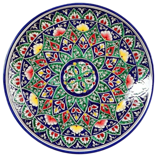 Шафран ляган Риштанская керамика 1924246, 43 см, 1 шт., разноцветный