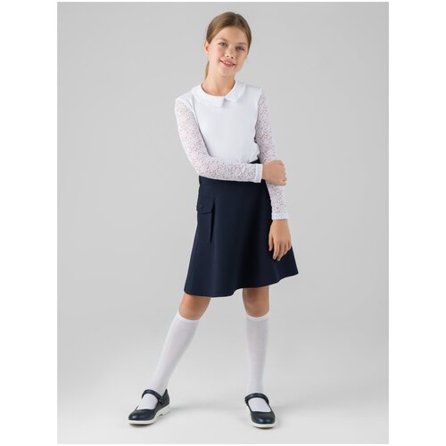 Школьная блуза Sherysheff, размер 164, белый