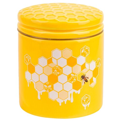 Банка для сыпучих продуктов Dolomite Honey, керамическая, 480 мл, 10 x 10 x 12 см