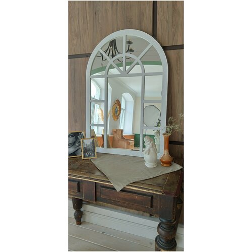 Зеркало арочное декоративное (фальш окно) настенный декор 55х80 см