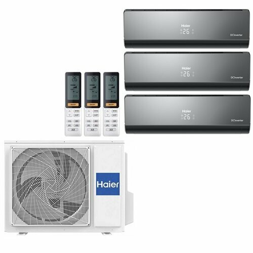 Мульти сплит система на 3 комнаты Haier Lightera Super Match AS09NS6ERA-Bх2+AS12NS6ERA-B/3U55S2SR5FA