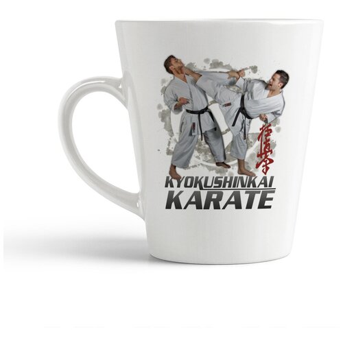 Кружка-латте CoolPodarok Kyokushinkai karate. Карате кёкусинкай