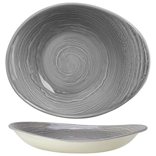 Салатник «Скейп грей», 0,37 л, 24 см, серый, фарфор, 1402 X0072, Steelite