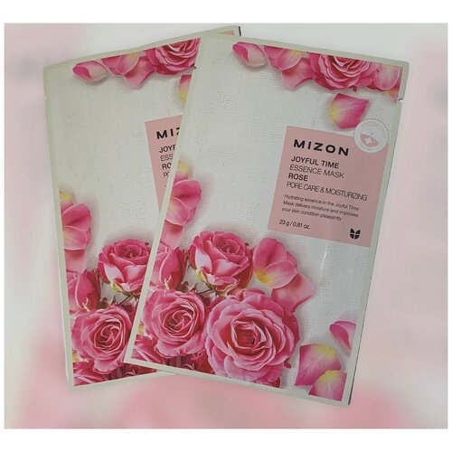 Тканевая маска для лица Mizon с экстрактом лепестков розы - Joyful Time Essence Mask Rose