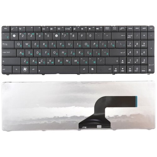Клавиатура для ноутбука Asus K52, A52, A55, A72, B53, F50 черная без рамки (Тип 1)