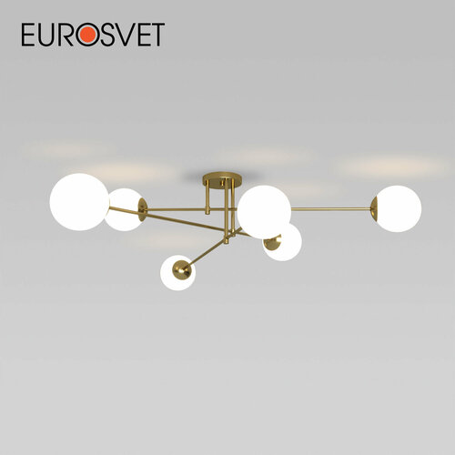 Люстра / Потолочный светильник Eurosvet Netz 30181/6, 6 ламп, цвет латунь