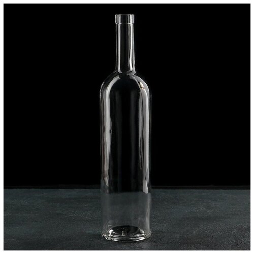Хрустальный звон Бутылка стеклянная «Оригинальная», 1 л, h=35 см, цвет прозрачный