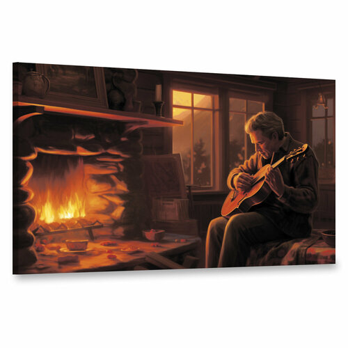 Интерьерная картина 100х60 "Осенний флейтист"