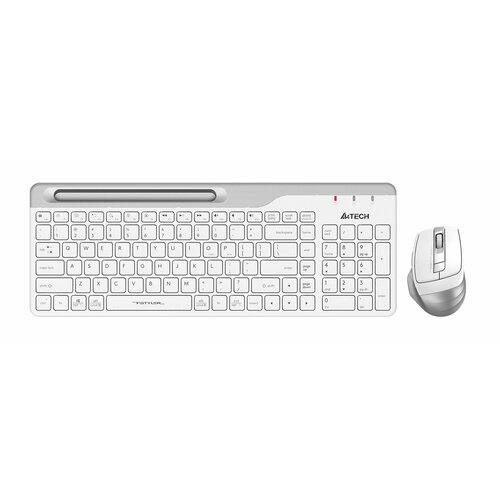 Клавиатура + мышь A4Tech Fstyler FB2535C клав: белый/серый мышь: белый/серый USB беспроводная Bluetooth/Радио slim