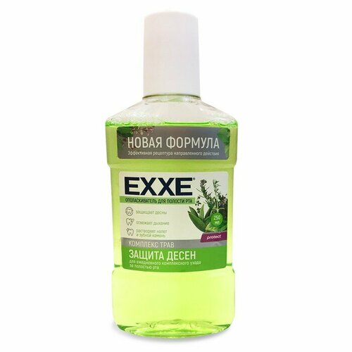 Exxe Ополаскиватель полости рта Exxe "Защита десен" зеленый, 250 мл