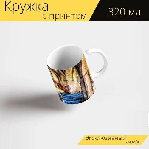 Кружка с рисунком, принтом "Церковь, архитектура, религия" 320 мл.