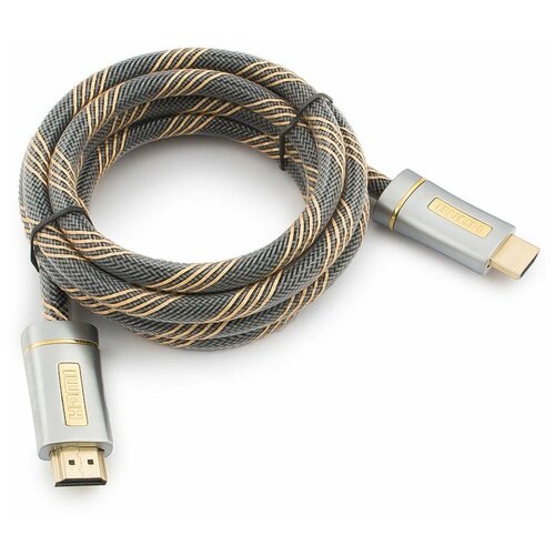 Cablexpert Кабель HDMI, серия Platinum, 1,8 м, v2.0, M M, позол. разъемы, металлический корпус, нейлоновая оплетка, блистер CC-P-HDMI02-1.8M