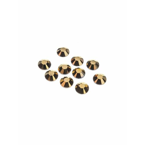 Стразы цветные круглые, Swarovski, SS16, 10шт, 019 №041, IRISK, Д010-06-01