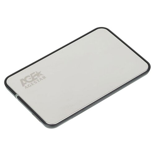 Внешний корпус для HDD 2.5" AgeStar 3UB2A8J-6G, пластик/алюминий, серебро, USB 3.0