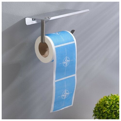 Сувенирная туалетная бумага Флаг НАТО, 9,5х0х9,5 см 1 шт