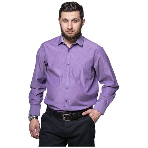 Рубашка Imperator, размер 52/L/170-178/42 ворот, фиолетовый