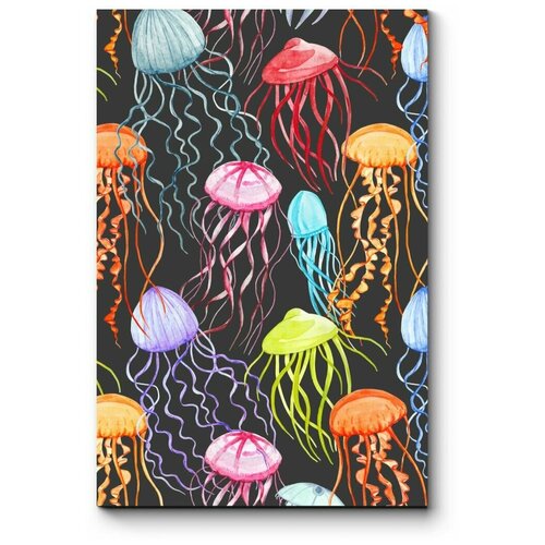 Модульная картина Разноцветные медузы40x60