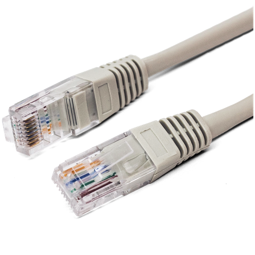 Патч-корд U/UTP 5e кат. 0.5м Filum FL-U5-C-0.5M 26AWG(7x0.16 мм), кабель для интернета, чистая медь, PVC, серый