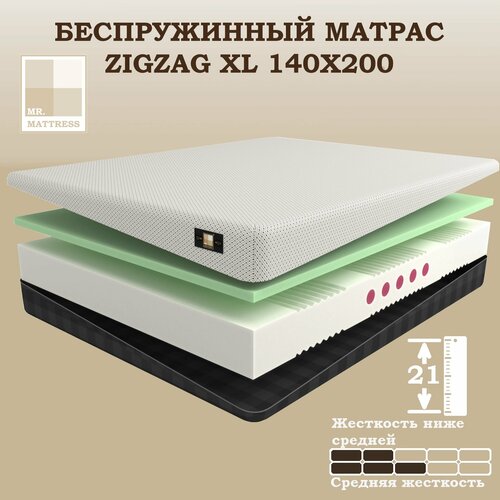 Беспружинный матрас Mr.Mattress Zigzag XL 140x200