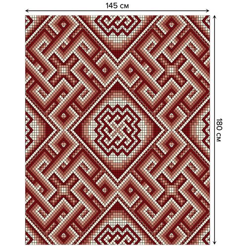 Скатерть прямоугольная JoyArty "Мозаический центр" из сатена, 180x145 см