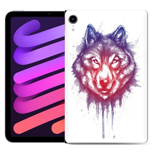Чехол задняя-панель-накладка-бампер MyPads пушистый волк для Apple iPad mini 6 2021 противоударный