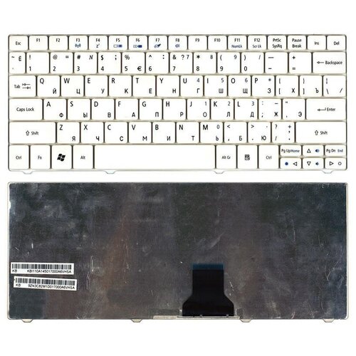 Клавиатура для ноутбука NSK-AQQ0R белая
