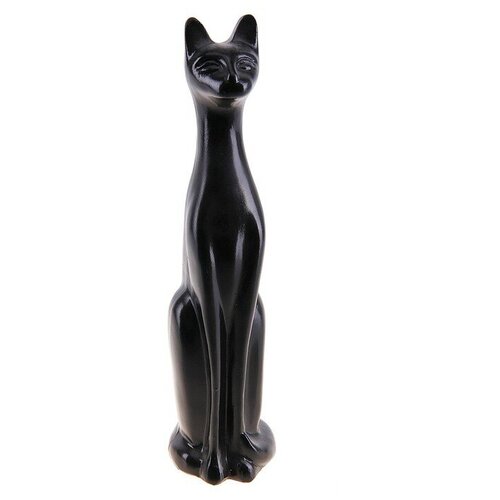 Фигура "Кошка Египетская №1" малая черная глянцевая 10х10х31см