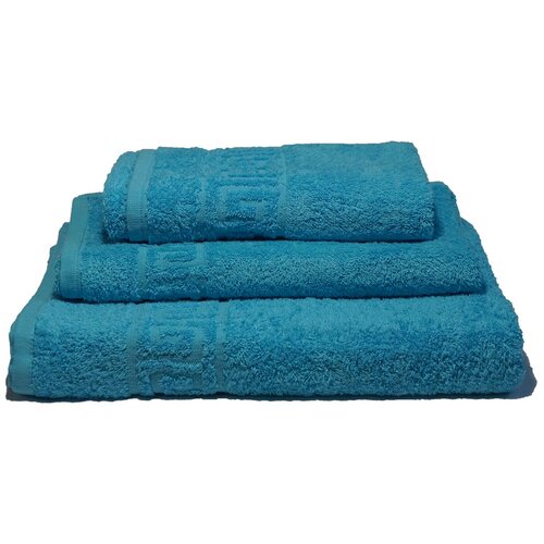 Набор банных полотенец, махровые полотенца для тела 40x70 см, 50х90 см, 70x140 см. Хлопок 100% бирюзовый