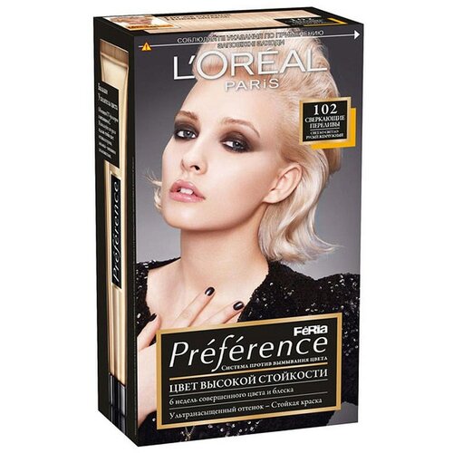 L'Oreal Paris Preference стойкая краска для волос, 10.2 светло-светло-русый-жемчужный